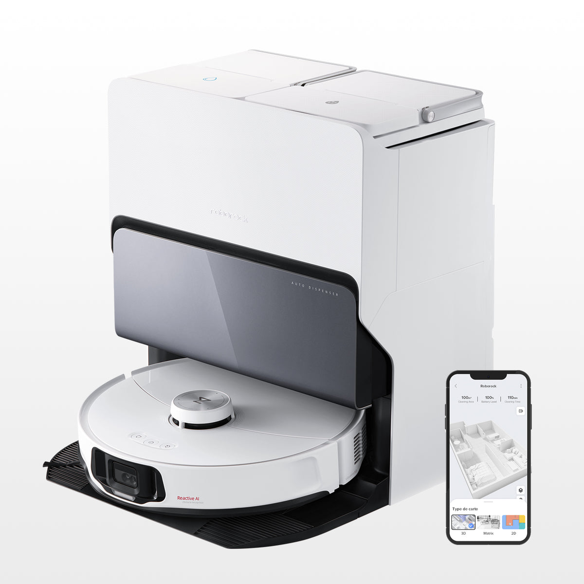 Roborock S8 MaxV Ultra aspirateur robot laveur avec Station RockDock® | Roborock FR Official Store