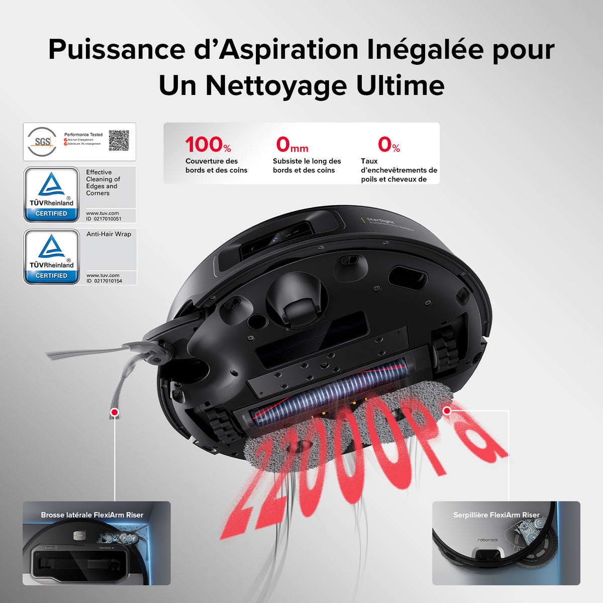 Roborock Saros Z70 robot aspirateur laveur avec bras mécanique OmniGri ...