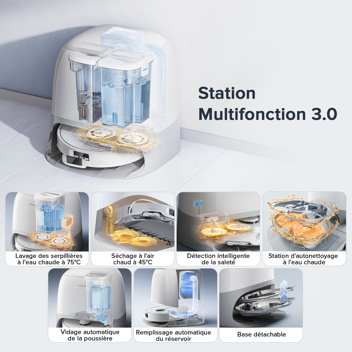 Roborock Qrevo Curv S5X robot aspirateur laveur avec station d’accueil | Roborock FR Official Store